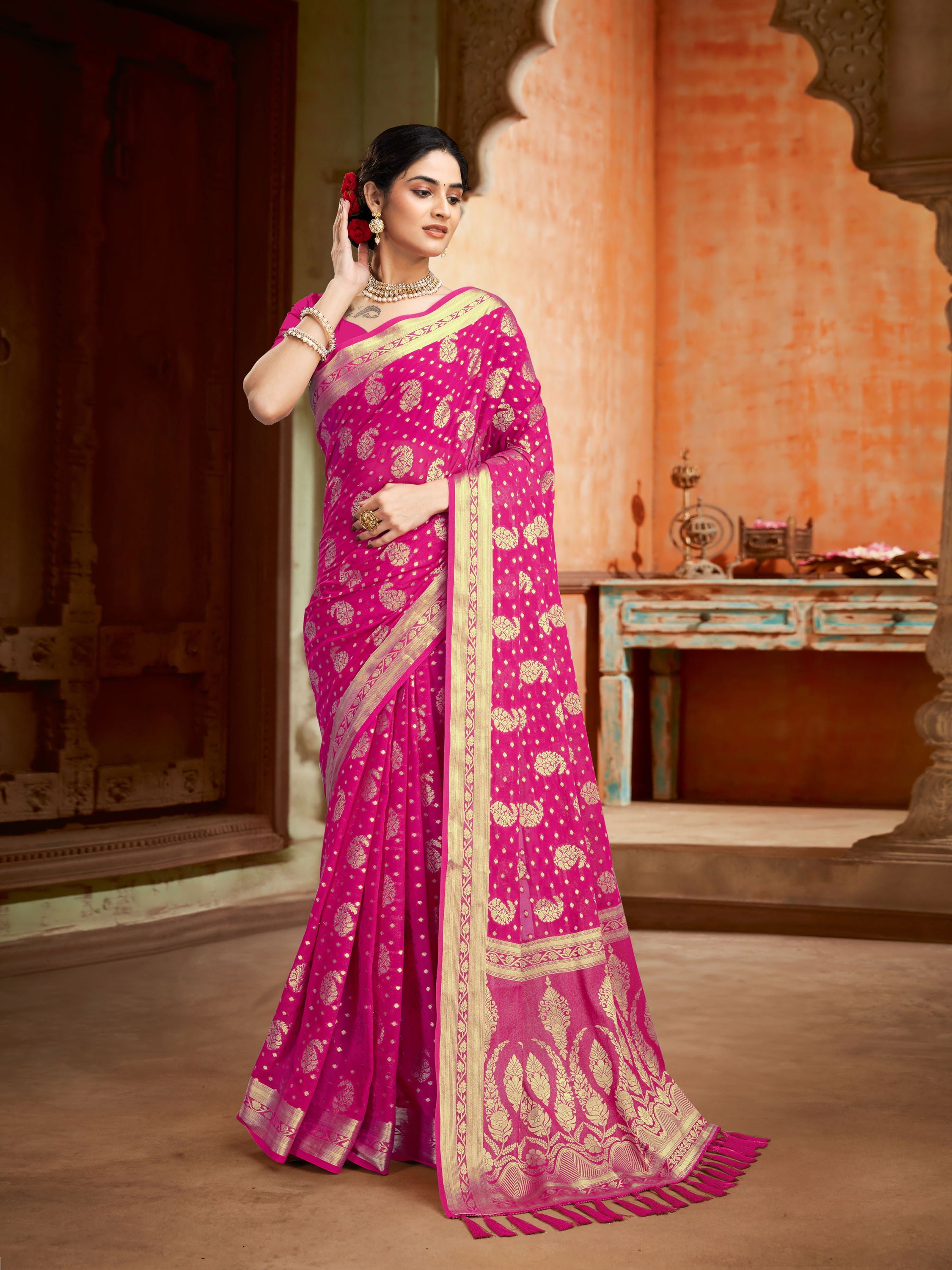 DISHA RANI VISCOSE SAREE – Flourious